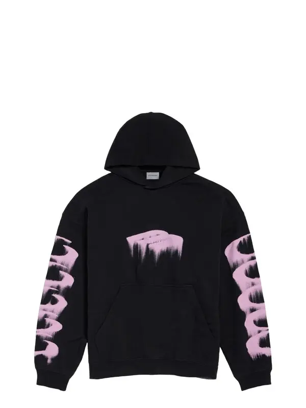 Balenciaga Medium Fit Distressed Hoodie - Black