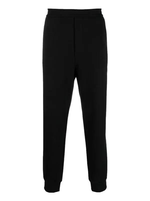THE ROW Tapered Cotton Track Pants - Black