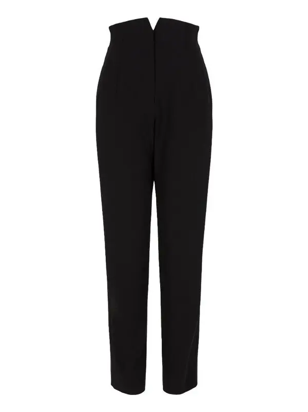 Emporio Armani Barathea Wool Casual Pants - Black