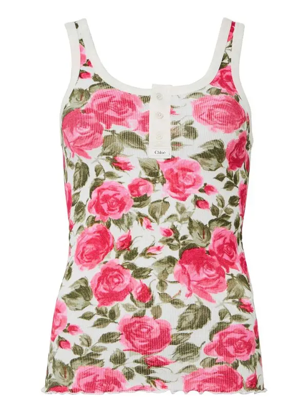 Chloé Printed Vest Top - Multicolor