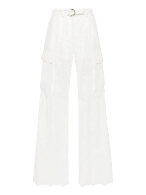 ERMANNO FIRENZE Belted Cargo Slacks - White