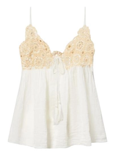 Ulla Johnson Alessia Crochet-trimmed Cotton Gauze Top - White