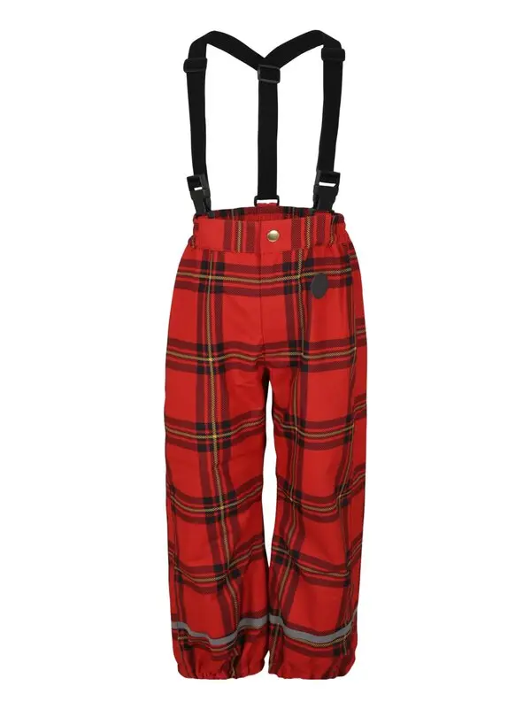 MINI RODINI Detachable Suspender Snow Pants - Red