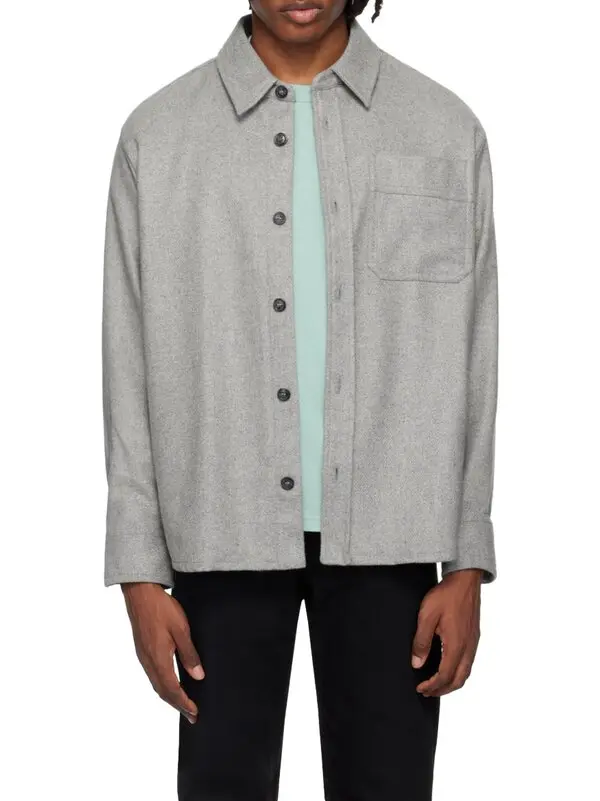 A.p.c. Button-down Patch-pocket Shirt - Gray