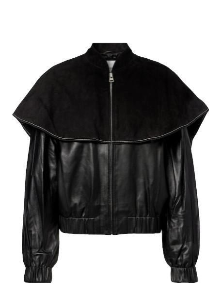 J.W.ANDERSON Casual Leather Coat - Black