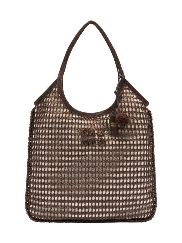 Miu Miu Crochet Shoulder Bag - Brown