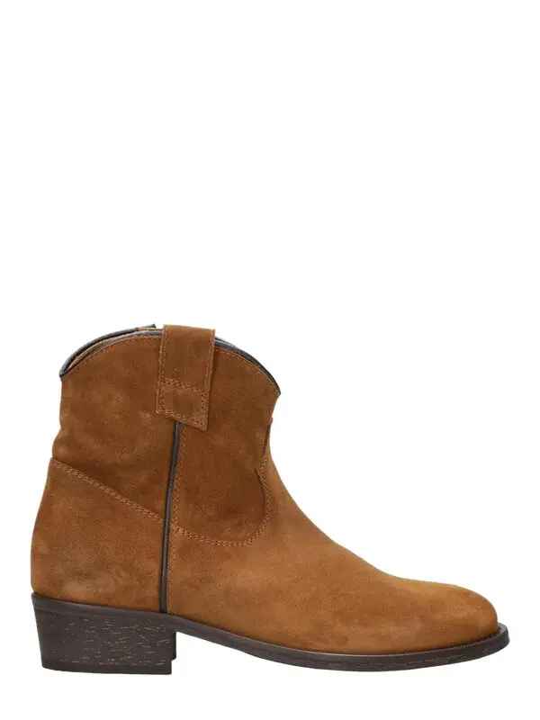 VIA ROMA 15 Suede Zip-up Ankle Boots - Brown