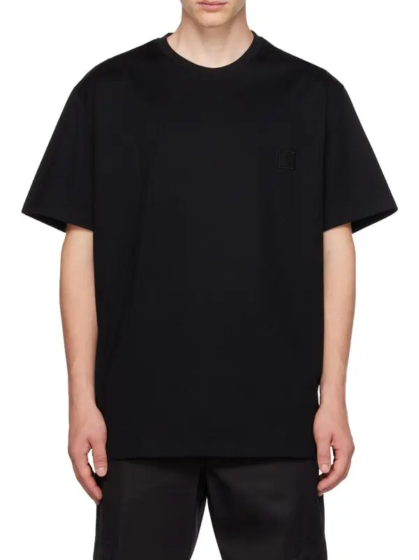WOOYOUNGMI Logo-embroidered Cotton T-shirt - Black