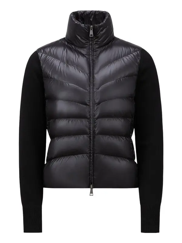 Moncler Padded Zip-up Cardigan - Black