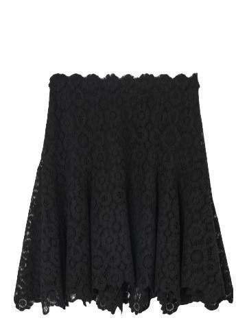 Burberry Floral Lace Mini Skirt - Black