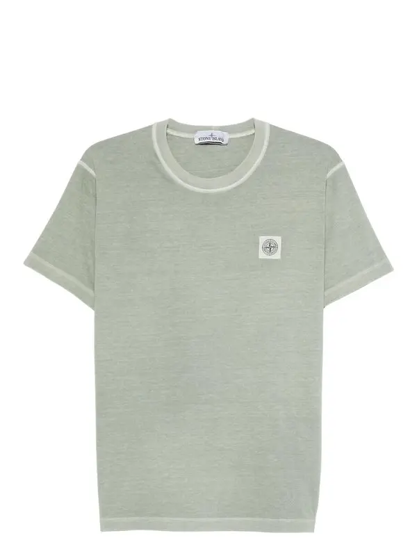 Stone Island Compass Patch Crewneck T-shirt - Sage