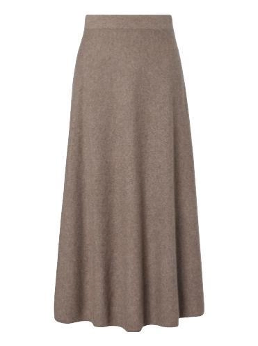 LISA YANG Torie Cashmere Midi Skirt - Gray
