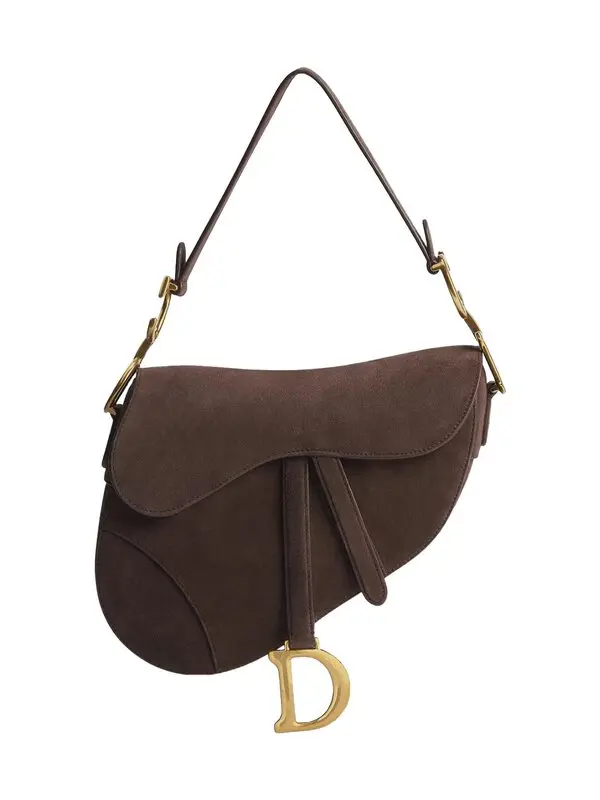 Dior Saddle Bag With Strap - Chocolate-colored