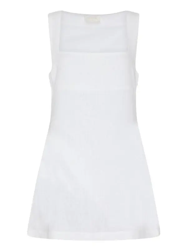 Posse Sleeveless Square Neck Dress - White