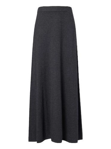 LISA YANG Adrienne Cotton And Cashmere Midi Skirt - Black