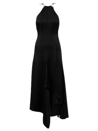 Victoria Beckham Asymmetrical Midi Dress - Black
