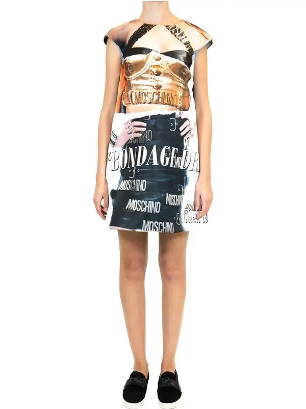 Moschino Trompe-l'oeil Print Dress - Nude