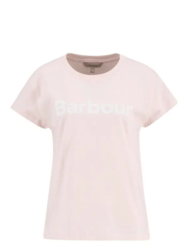 Barbour Hartland Crewneck Logo T-shirt - Pink