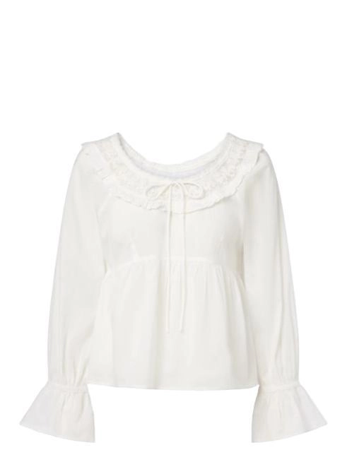 Posse Lace-trimmed Cotton Blouse - White