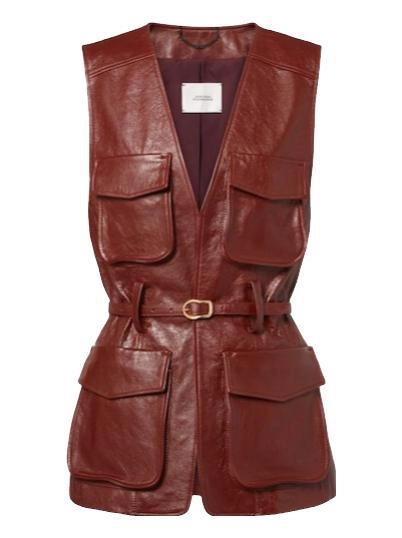 Dorothee Schumacher Broken Shine Leather Vest - Red