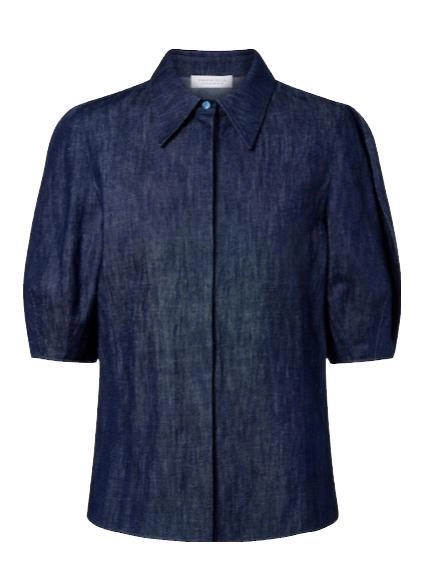 Gabriela Hearst Cotton And Linen Denim Shirt - Blue