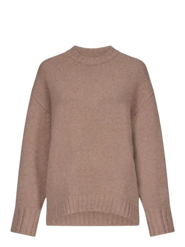 LOULOU STUDIO Long Sleeve Knit Top - Brown