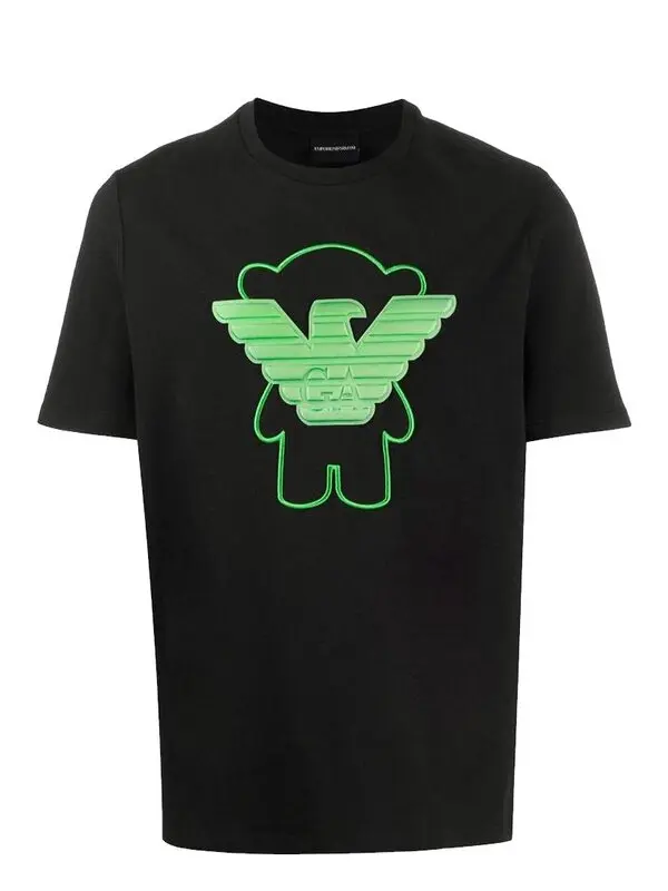 Emporio Armani Teddy Bear Logo Cloth T-shirt - Black