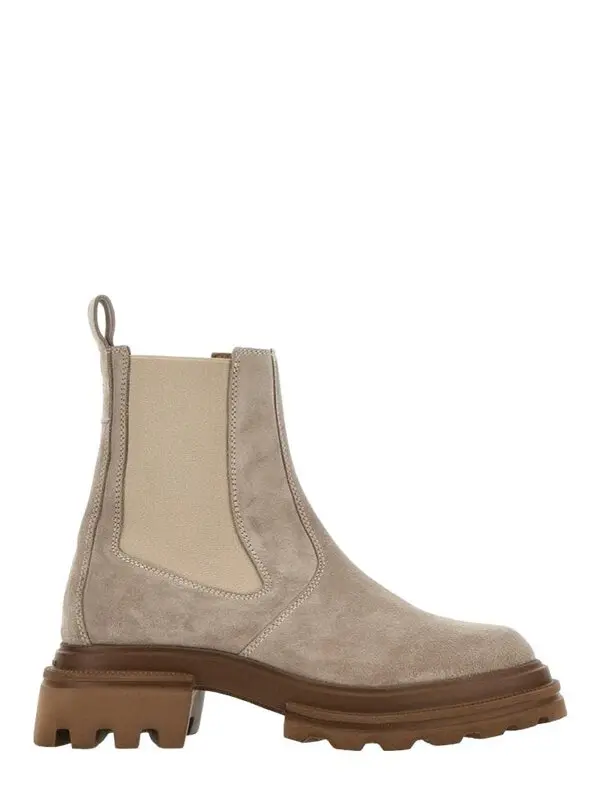 Hogan Chelsea Ankle Boots - Beige