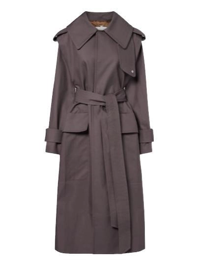Victoria Beckham Philippa Cotton Trench Coat - Black