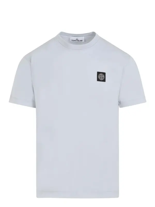 Stone Island Compass Patch Crewneck T-shirt - Sky Blue