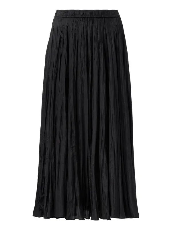 JOSEPH Sully Pleated Midi Skirt - Black