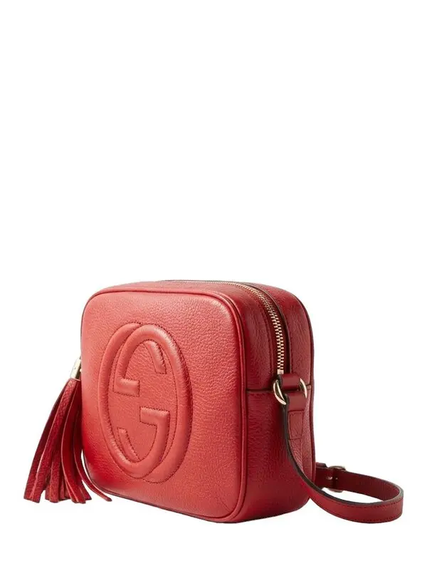 Gucci Soho Disco Small Leather Shoulder Bag - Red