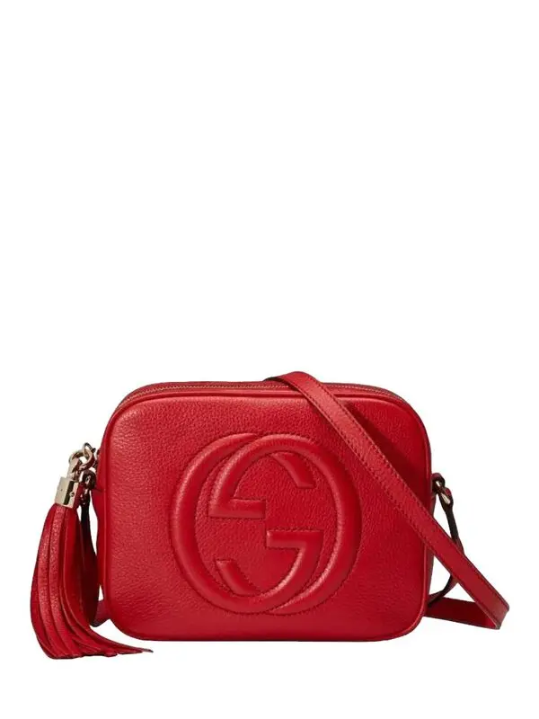 Gucci Soho Disco Small Leather Shoulder Bag - Red