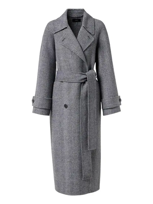 JOSEPH Belted Coat - Gray