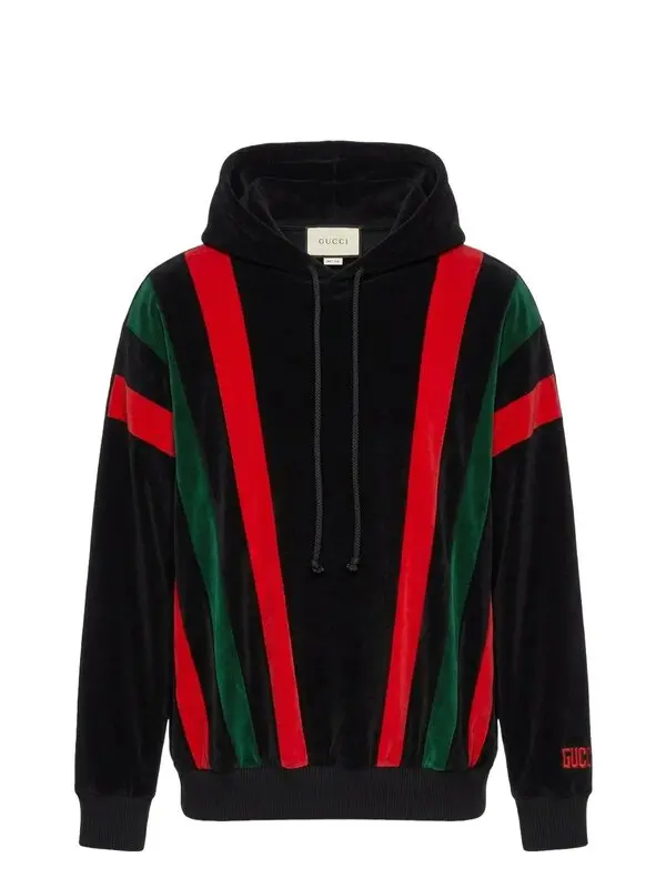 Gucci Striped Hooded Sweater - Black