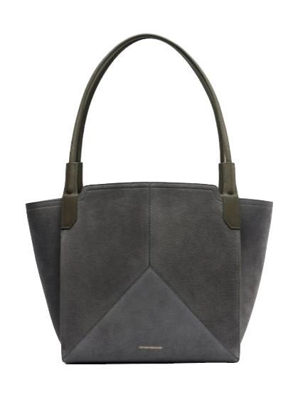 Victoria Beckham Small Suede Top Handle Bag - Black