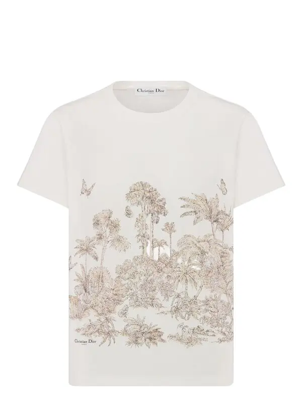 Dior Riviera" T-shirt - White/hazelnut