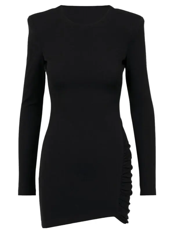 ANIYE BY Long Sleeve Dress With Ruffle Trim - Black