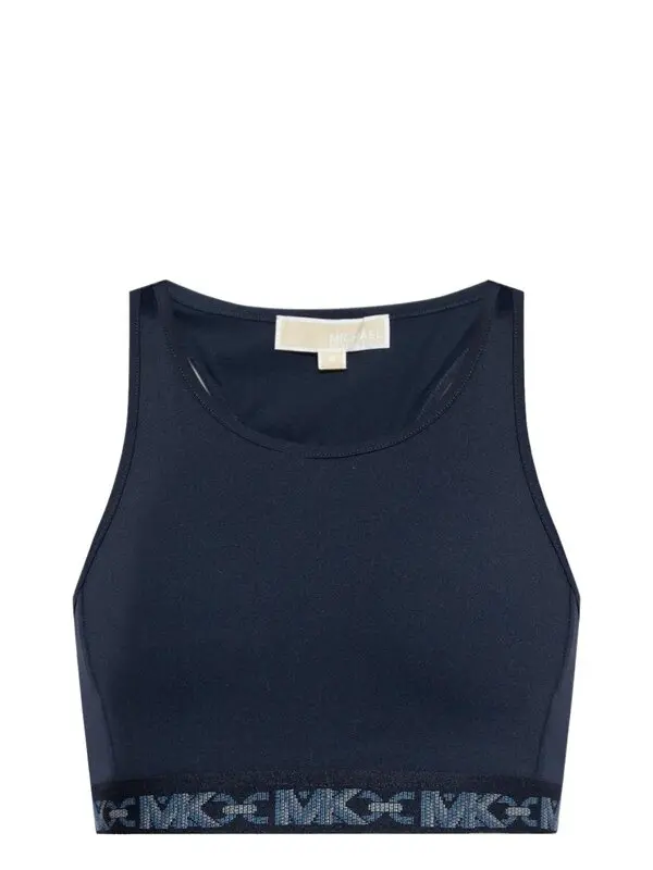 Michael Kors Logo-strap Sports Bra - Black