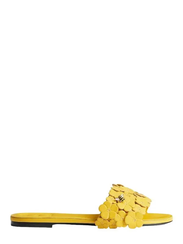 Dior Bloom Slide Sandals - Yellow
