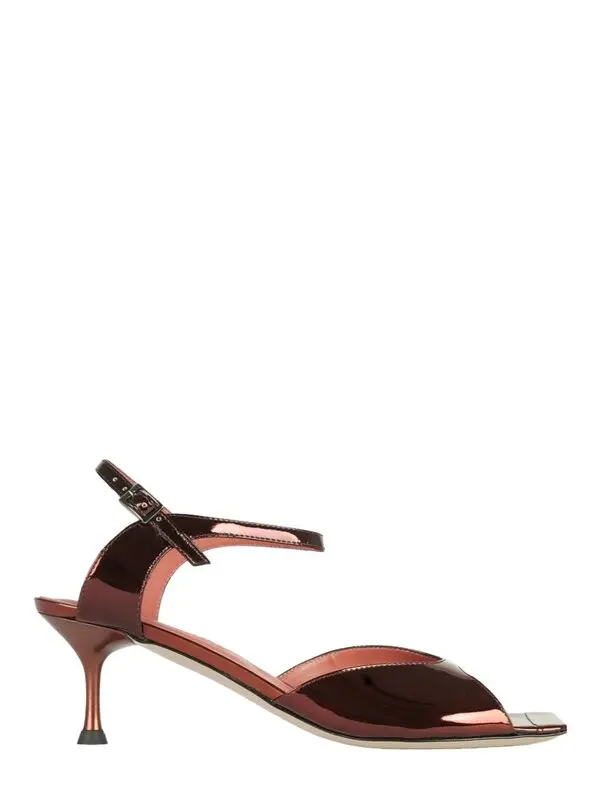 MOROBE Square-headed Mid-heeled Sandals - Black