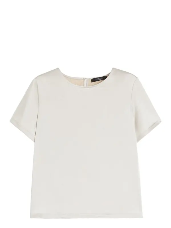 Max Mara Gilbert Satin Crewneck T-shirt - Ivory