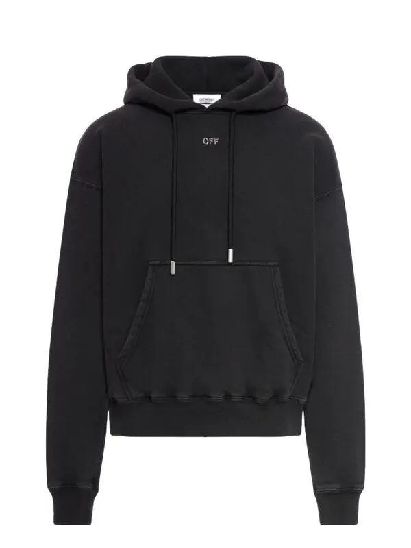 Off-White Stamp Mary Drawstring Hoodie - Black