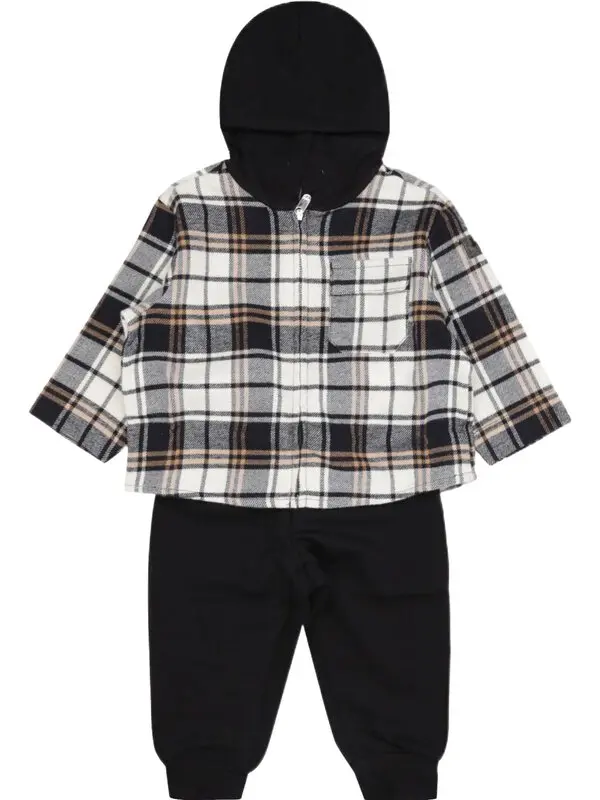IL GUFO Plaid Sweater And Pants Set - Black