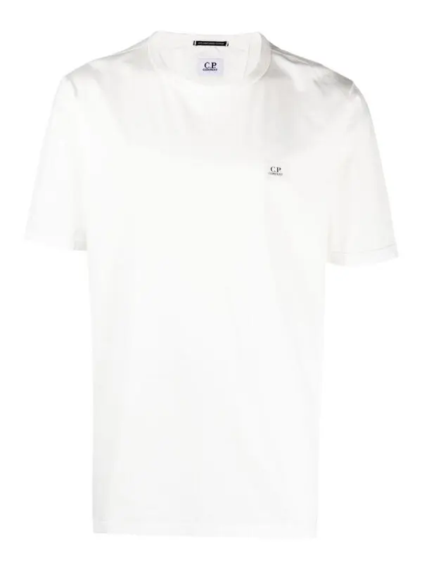C.P. COMPANY Logo-patch Cotton T-shirt - White