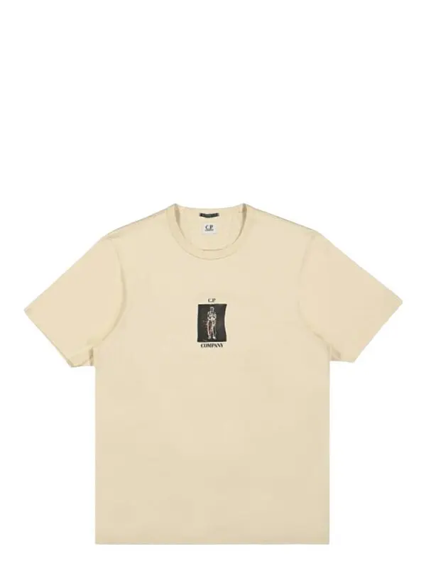 C.P. COMPANY Logo-print Cotton T-shirt - Nude