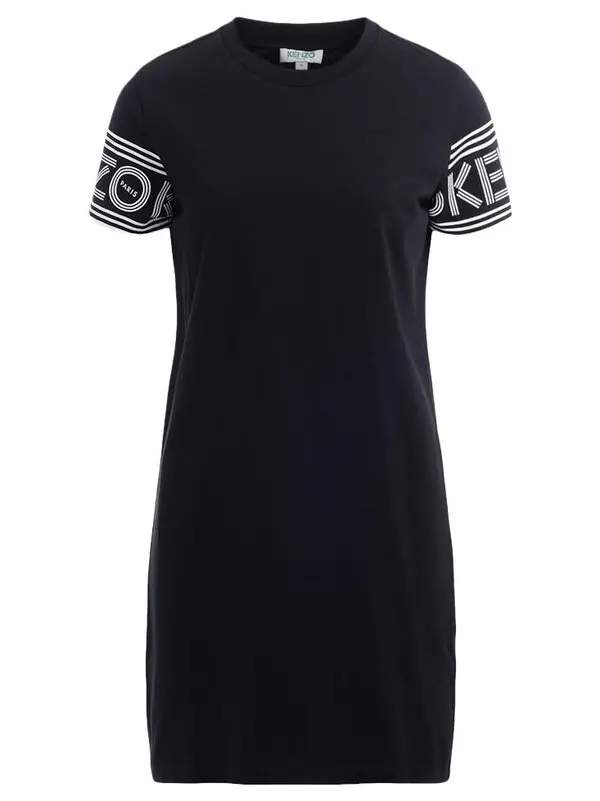 Kenzo Logo Sleeve T-shirt Dress - Black