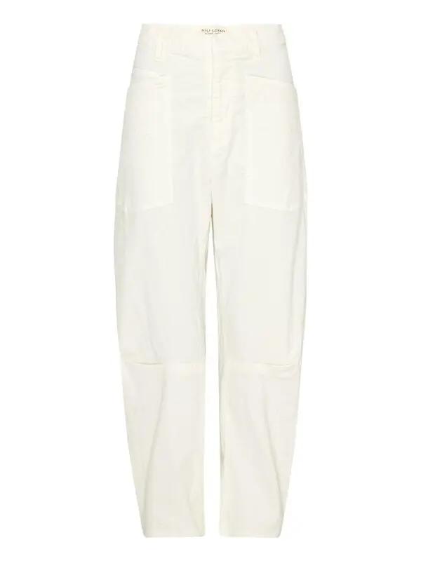 NILI LOTAN Belted Casual Trousers - White