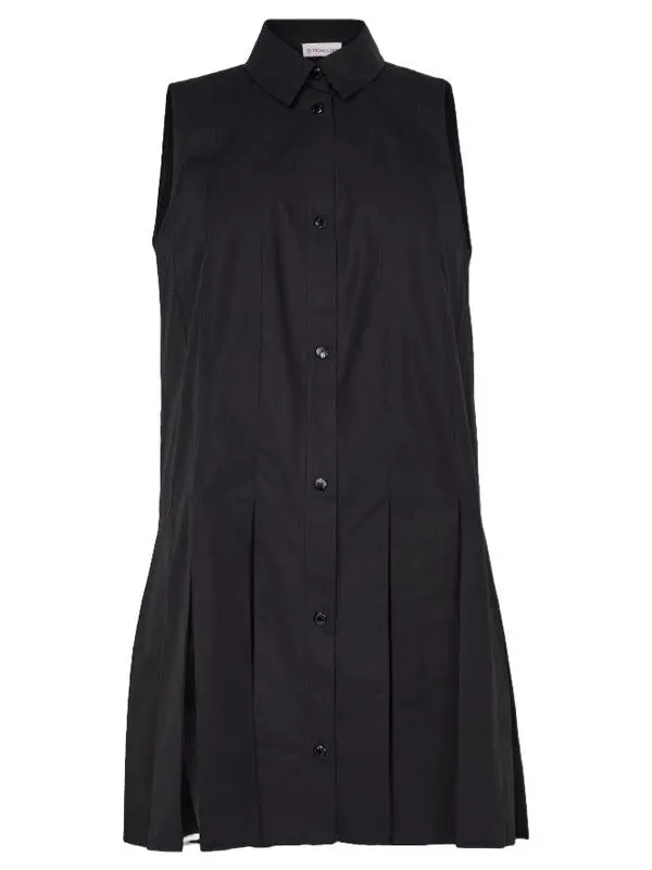 Moncler Sleeveless Collared Dress - Black