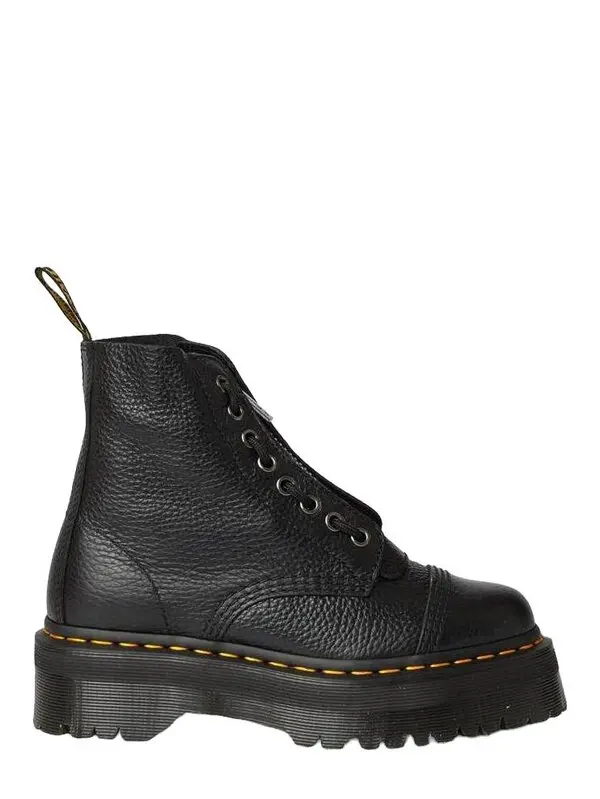Dr. Martens Sinclair Leather Platform Combat Boots - Black